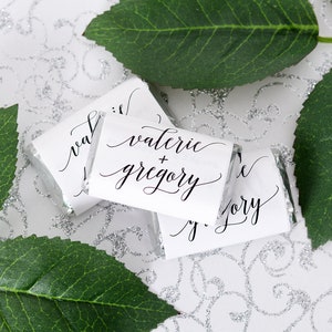 Custom Wedding Candy Labels - Mini Candy Wraps - Wedding Chocolate Bar ...