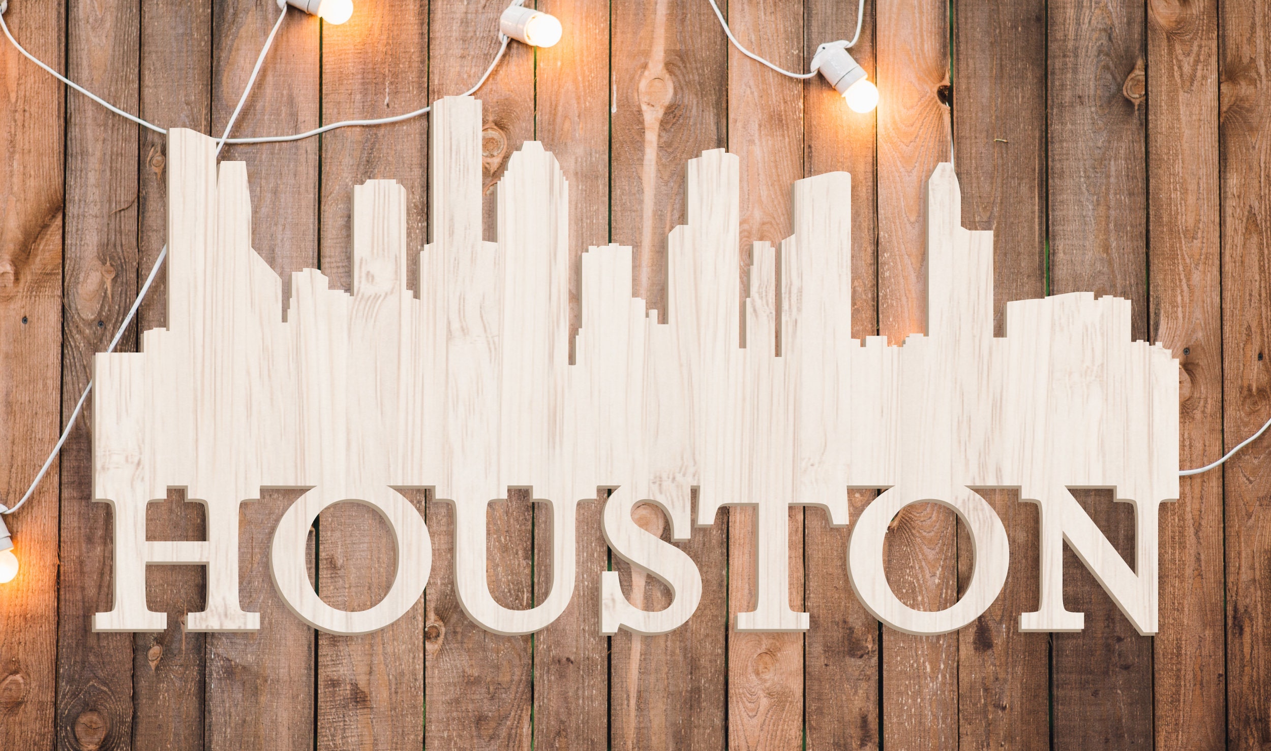 Houston Wall Sign City Skyline Wall Decor Texas Wall Art - Etsy