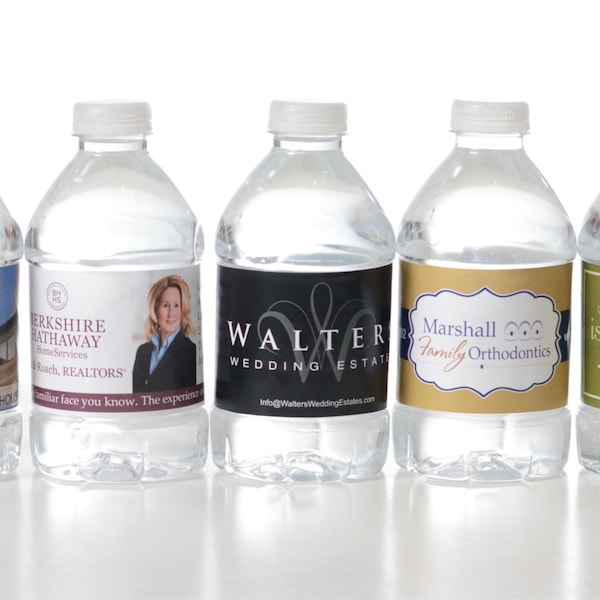 Custom Water Bottle Labels Logo - Etsy