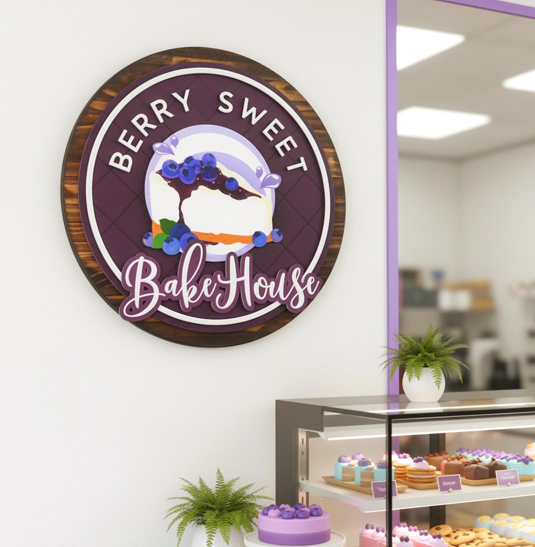 Custom Cake Shop Logo Sign, Bakery Branded Business Signage, Outdoor ...