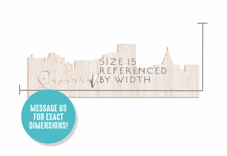 Savannah Skyline Wall Sign, City Skyline Wall Decor, Georgia Wall Art ...