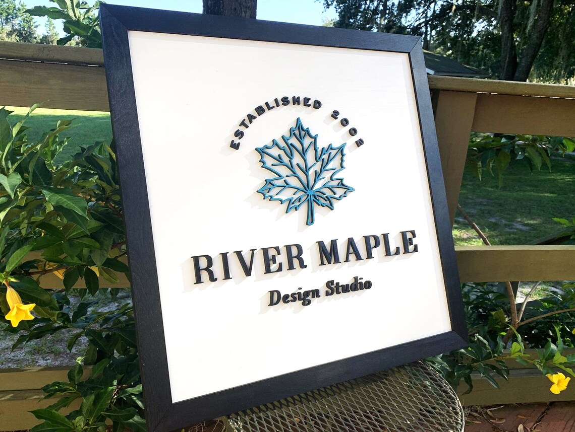 Square Logo Sign Custom Business Logo Sign Outdoor or Indoor | Etsy