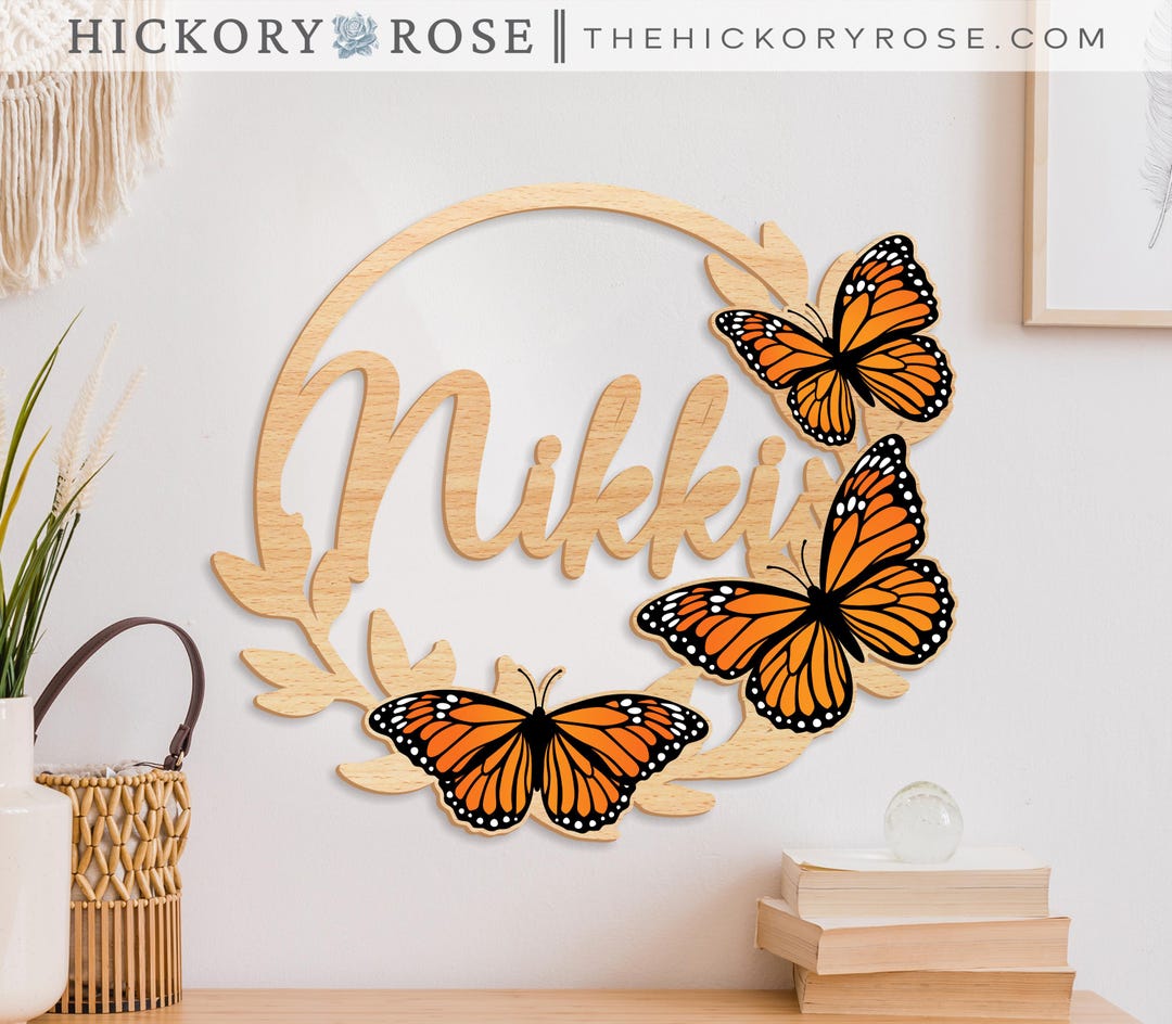 Custom Butterfly Name Sign | Laser Cut Custom Name, Butterfly Gifts ...