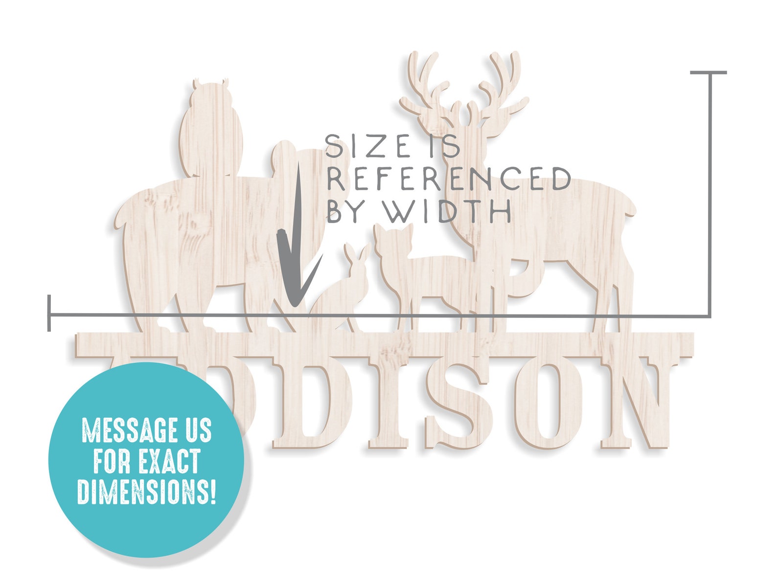 Woodland Animals Decor Sign Custom Animal Name Sign Kids | Etsy