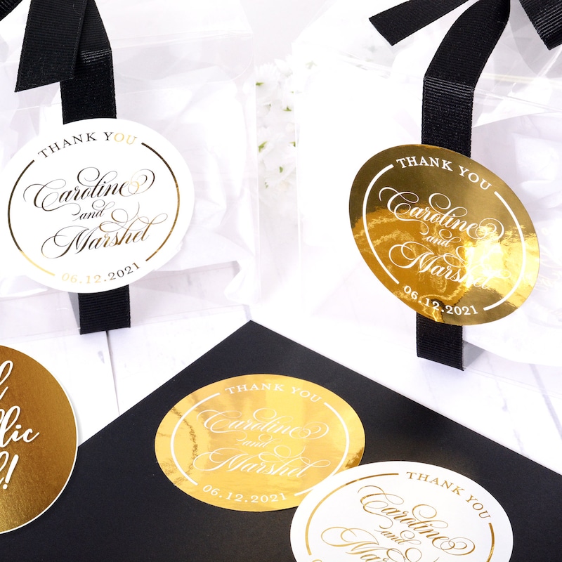 Custom Gold Foil Stickers - Etsy