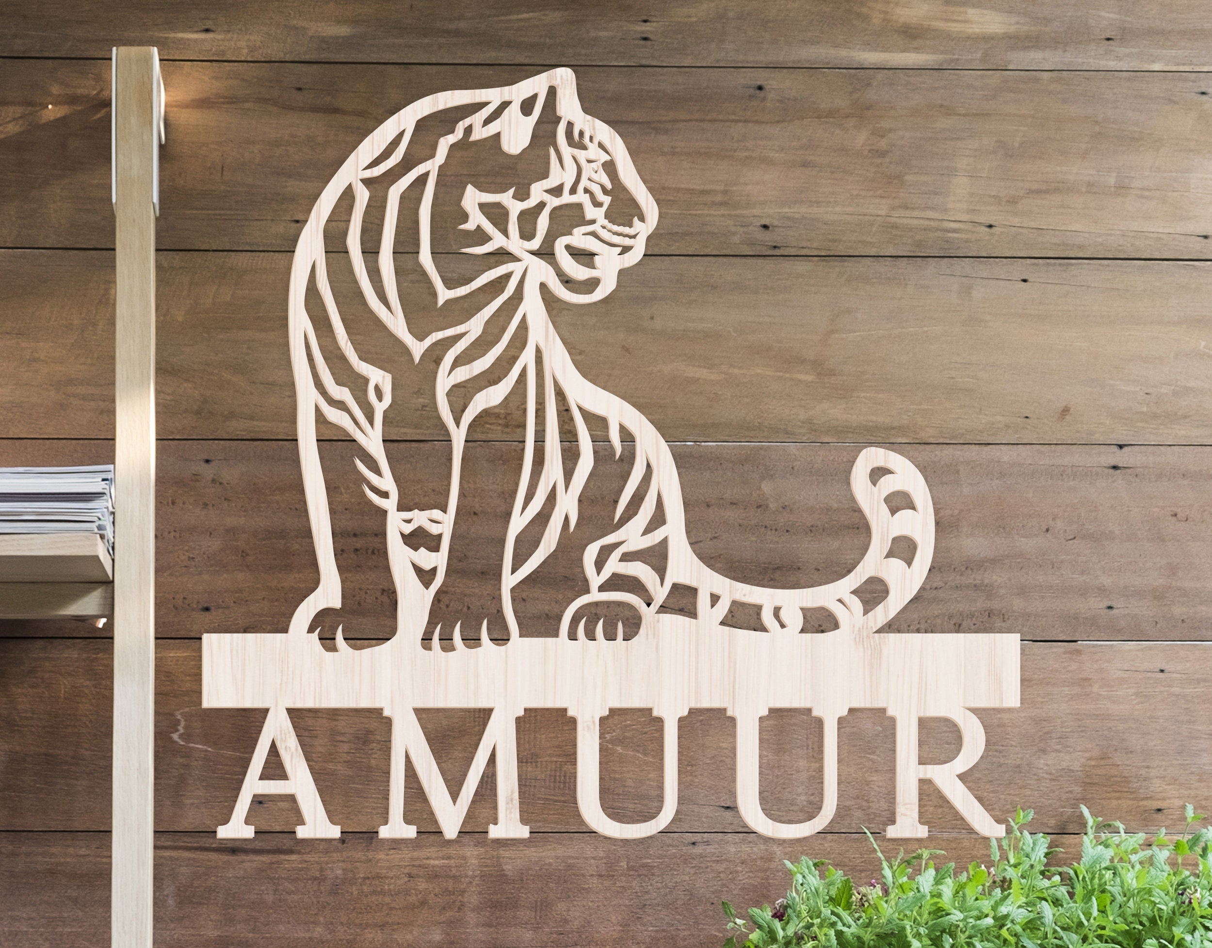 Tiger Name Sign Bengal Tiger Name Sign Custom Kids Name | Etsy