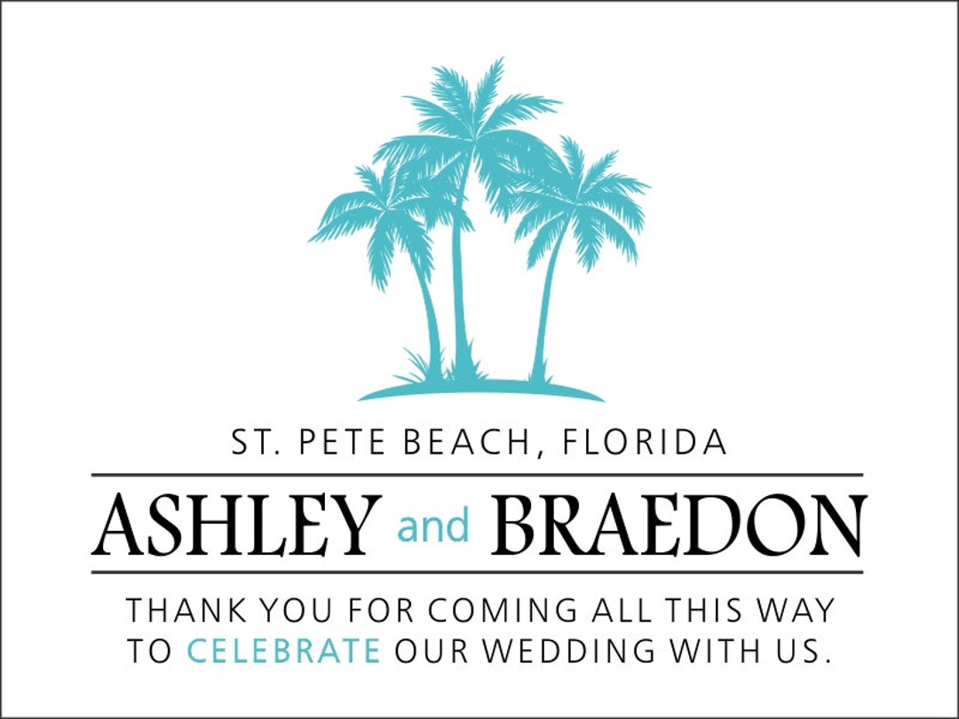 Beach Wedding Stickers Custom Wedding Stickers Beach Wedding Labels ...