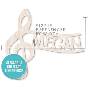 Treble Clef Wall Sign, Music Theme Wall Decor, Kids Name Sign, Wood ...