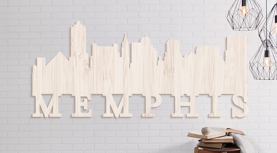 Memphis Wall Sign City Skyline Wall Decor Tennessee Wall | Etsy