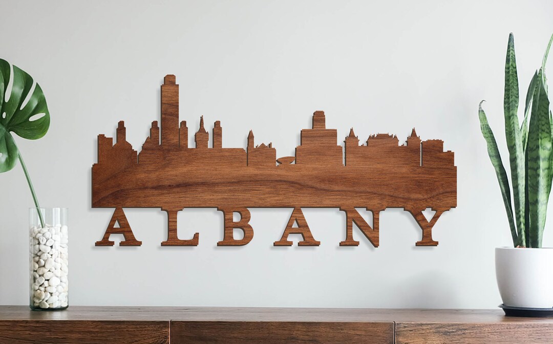 Albany NY Skyline Sign, Custom Wood Skyline, Skyline Wall Art, Albany ...