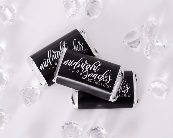 Custom Wedding Candy Labels - Mini Candy Wraps - Wedding Chocolate Bar ...