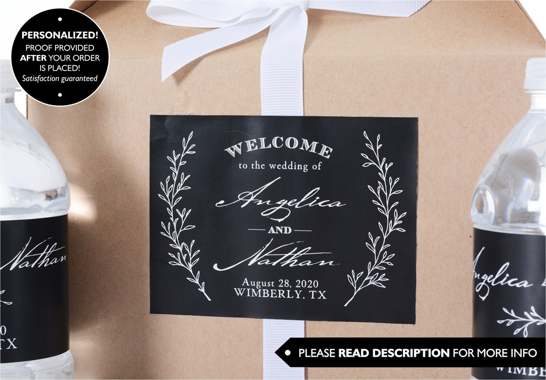 Wedding Welcome Stickers - Wedding Welcome Bag Stickers - Wedding Box ...