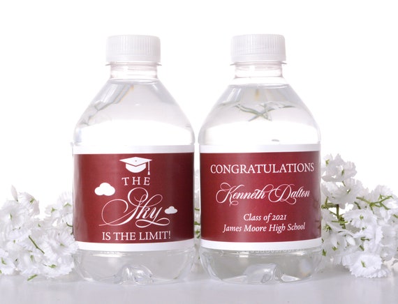 Graduation Water Bottle Labels, Graduation Party Decor, Grad Party ...