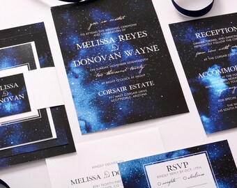 Starry Night Invitation - Etsy