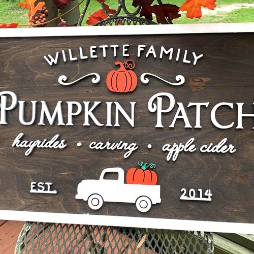 Halloween Home Decor Fall Home Decor Pumpkin Patch Sign - Etsy