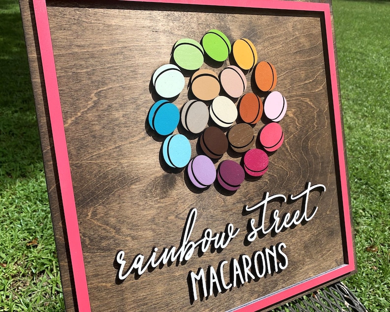 Custom Bakery Sign, Raised 3D Logo Sign, Cookie Shop Sign, Wooden Shop ...