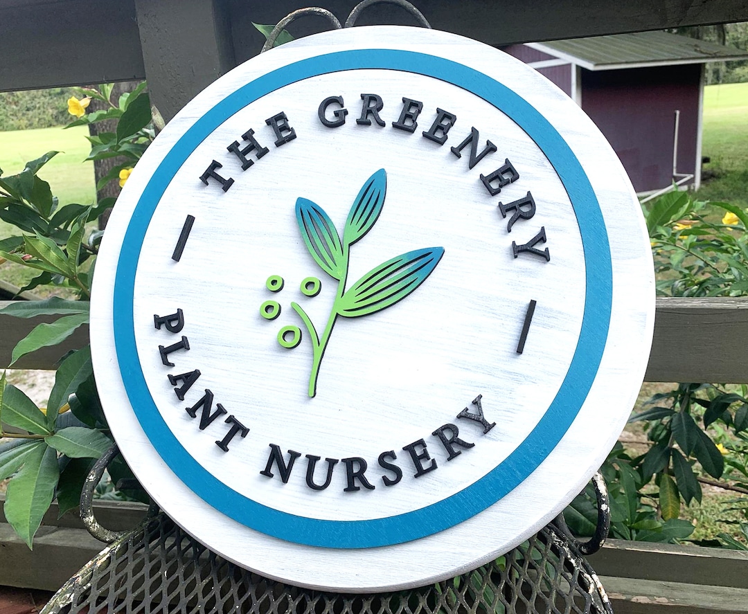 Plant Logo Sign, Custom Nursery Sign, Plant Shop Sign, Custom Logo ...