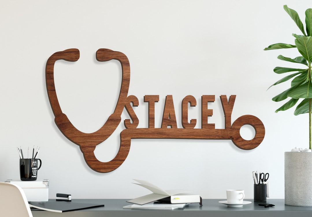 Custom Doctor Name Sign, Nurse Name Sign, Nurse Gifts, Stethoscope Name ...