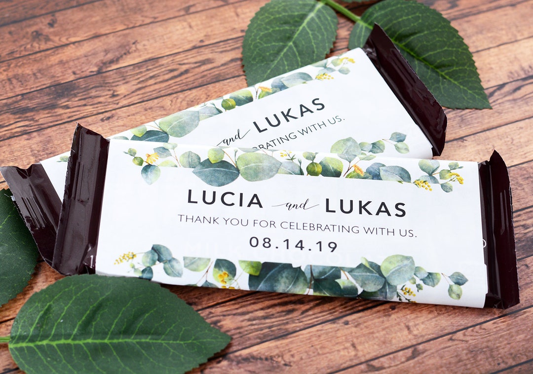 Wedding Candy Bar Wrappers - 25 Chocolate Bar WRAPPERS - Garden Wedding ...