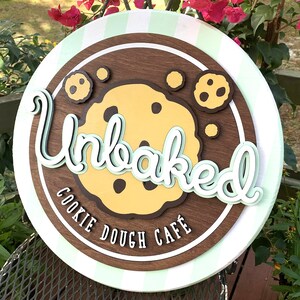 Cookie Dough Sign, Cookie Logo Sign, Custom Logo Storefront Sign ...