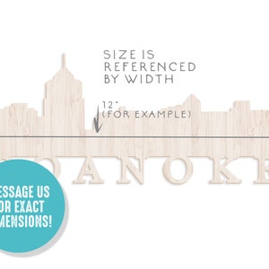 Roanoke Wall Sign, City Skyline Wall Decor, Virginia Wall Art, Roanoke ...