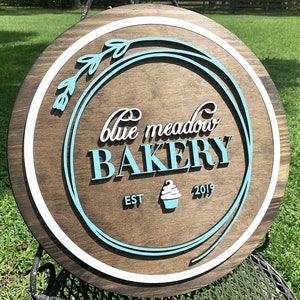 Custom Venue Sign, Storefront Sign, Wedding Venue Logo, Raised 3D Wood ...