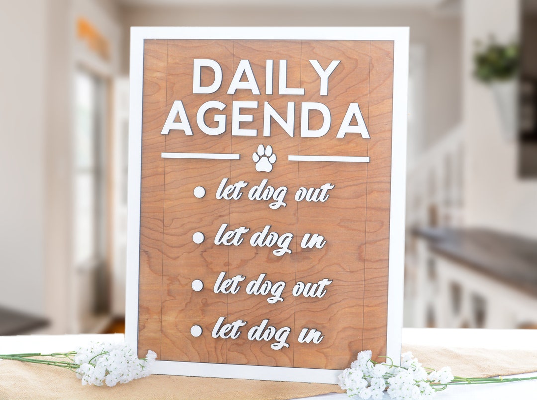 Funny Dog Sign, 3D Raised Wood Sign, Laser Cut Wall Sign, Cute Dog ...