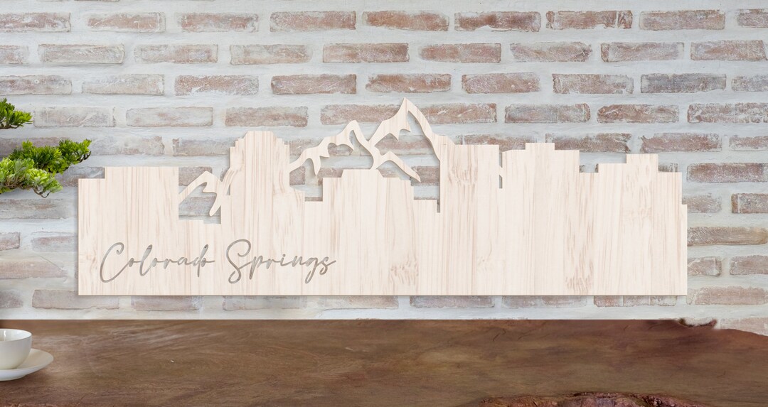 Colorado Springs Wall Sign, City Skyline Wall Decor, Colorado Wall Art ...