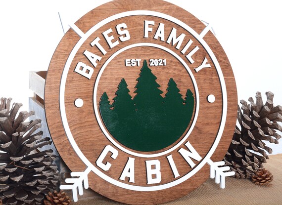 Custom Cabin House Sign Rustic Wall Sign Cabin Home Decor - Etsy