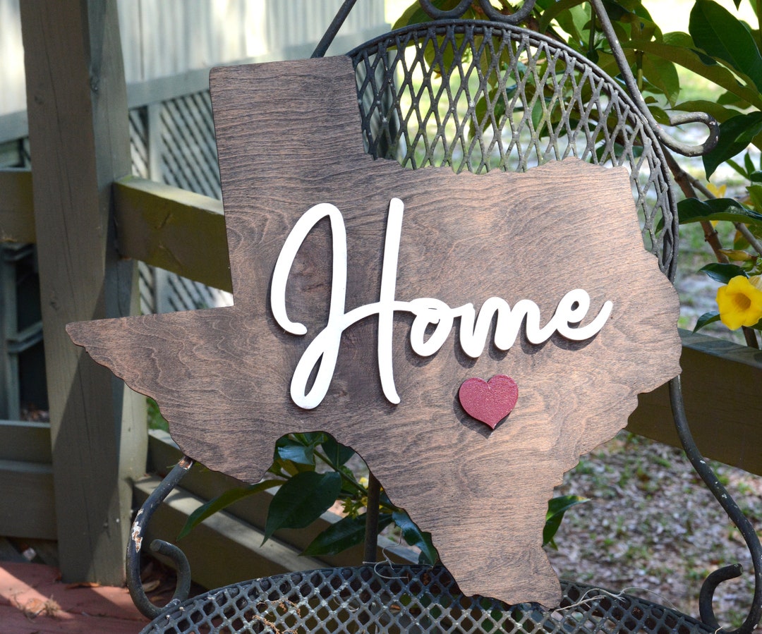 Texas Wall Sign, Texas Home Decor, Texas Housewarming Gift, Wall Home ...