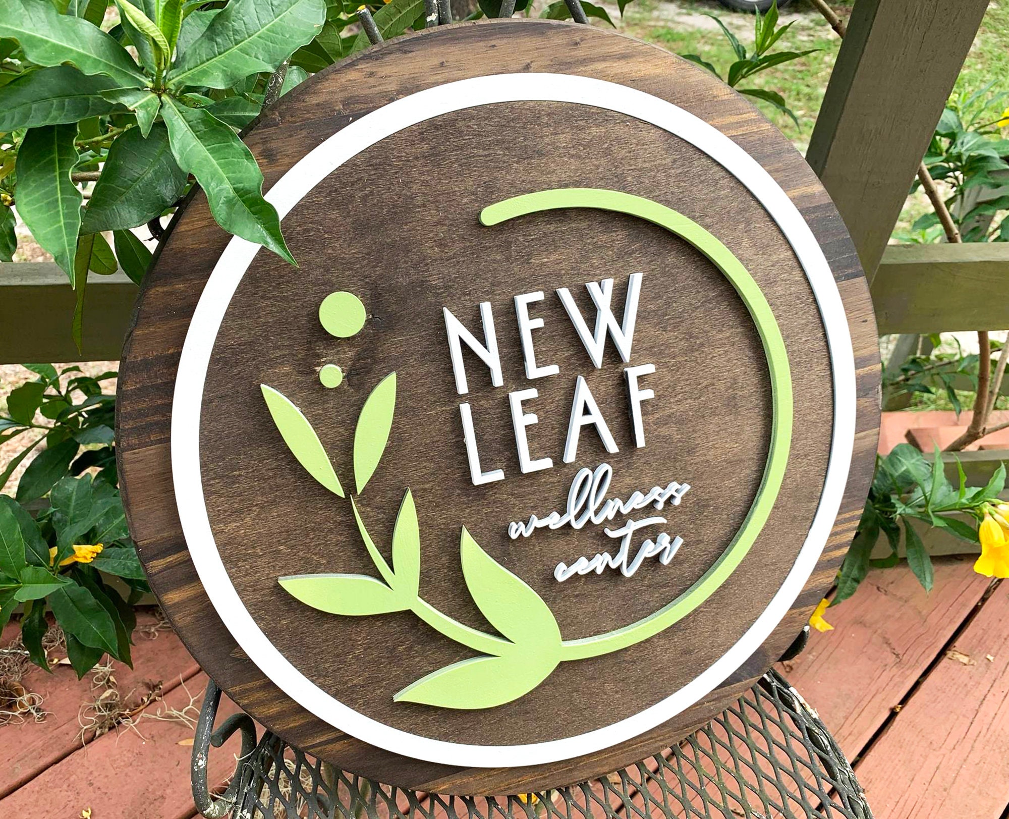 Custom 3D Wood Logo Plaque, Wellness Spa Storefront Signage, Indoor ...