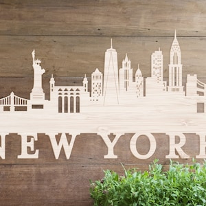 NYC Wall Sign, New York Skyline Sign, NYC Wall Art, New York City Decor ...