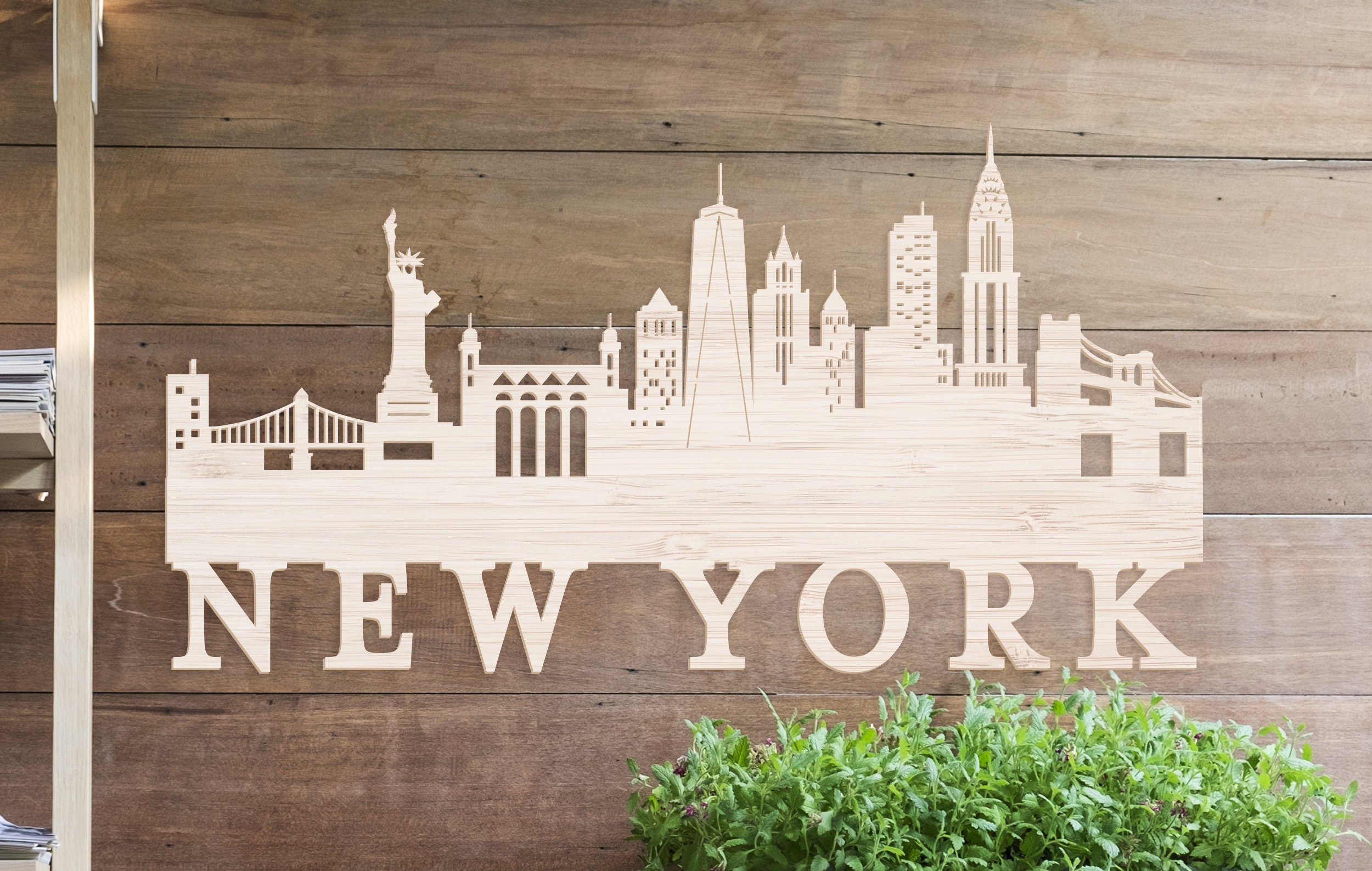 NYC Wall Sign, New York Skyline Sign, NYC Wall Art, New York City Decor ...