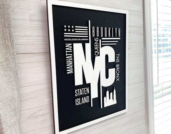 New York City Decor, NYC Wall Sign, New York Home Decor, New York Signs ...