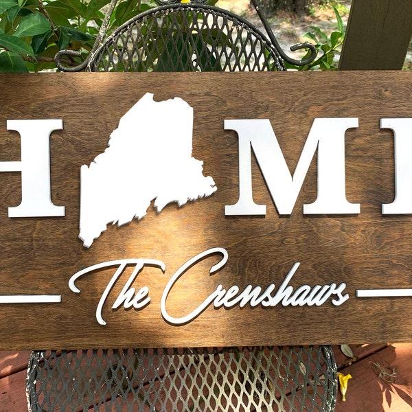 Maine Wood Sign - Etsy