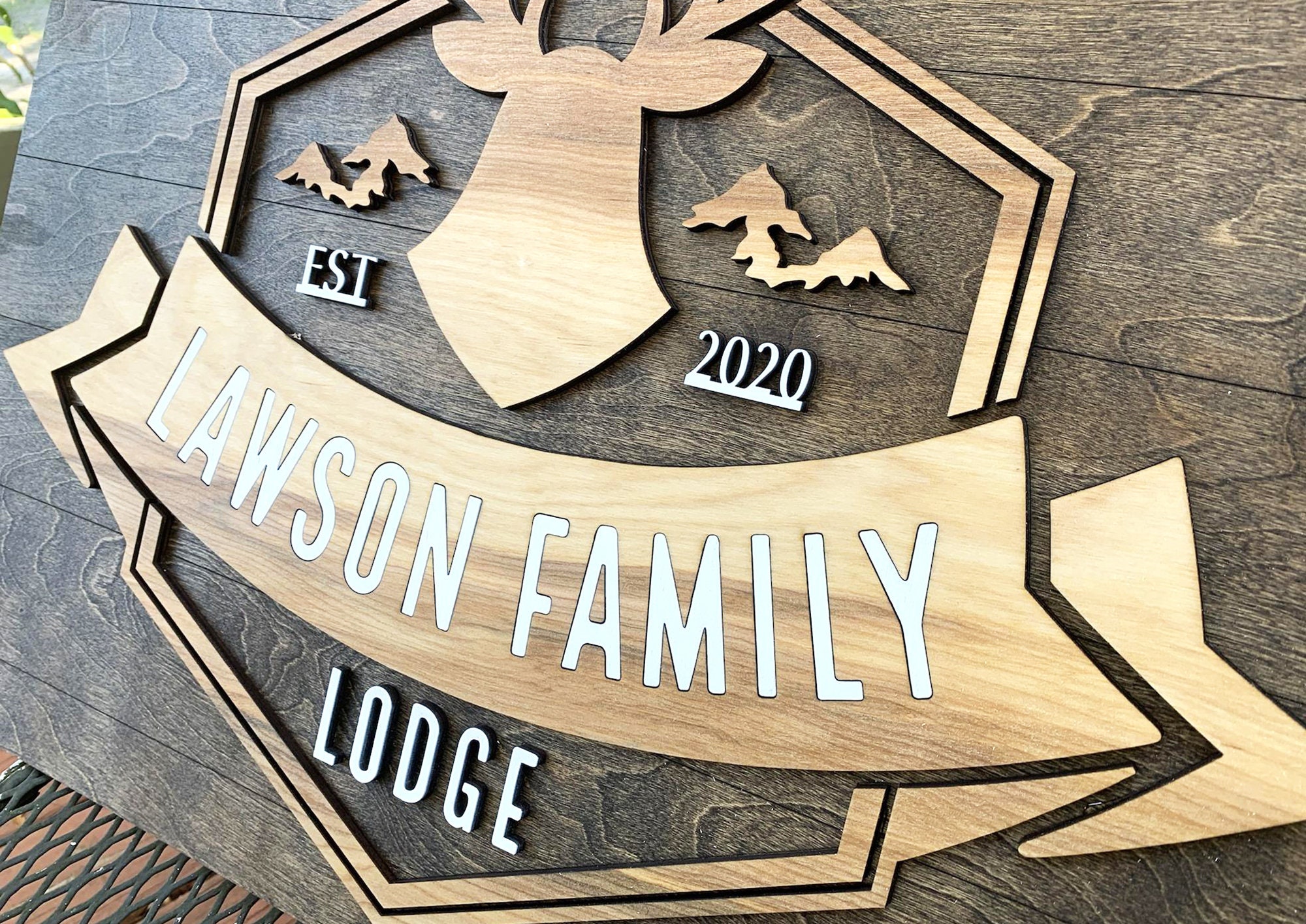 Customized Lodge Sign Mountain Home Sign Custom Family | Etsy