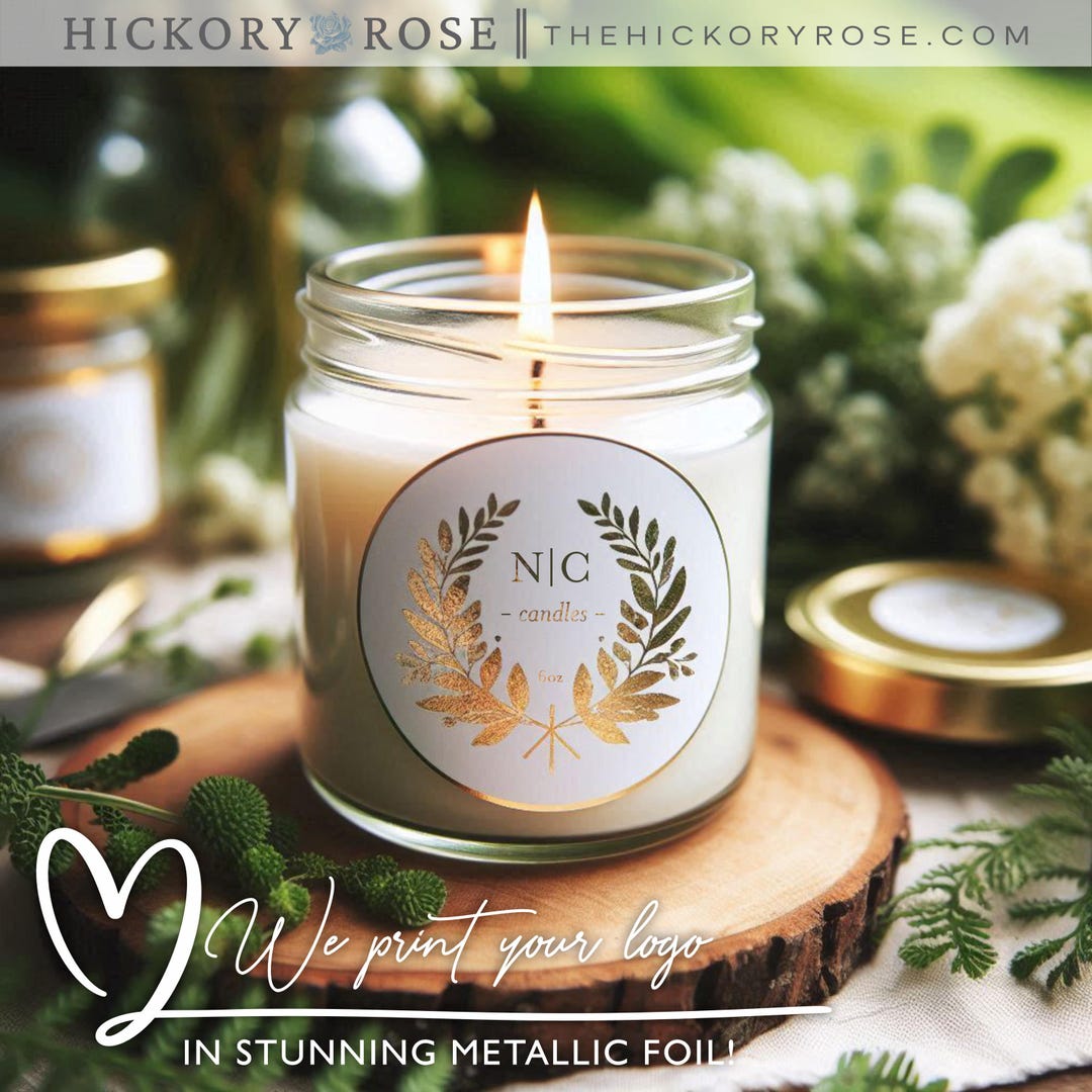 Gold Foil Logo Stickers, YOUR LOGO HERE Custom Stickers, Printed Logo ...