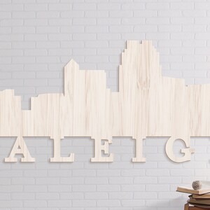 Raleigh Wall Sign, City Skyline Wall Decor, Raleigh Wall Art, Skyline ...