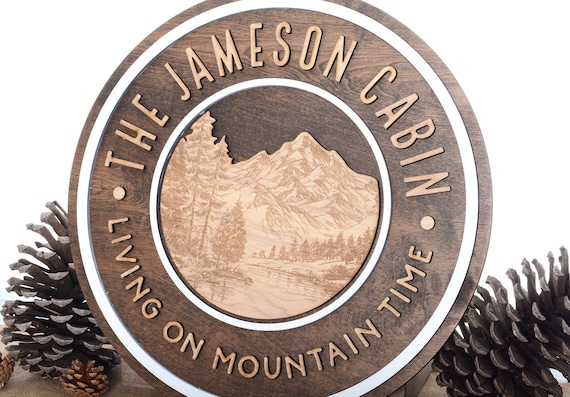 Custom Cabin House Sign, Rustic Wall Sign, Cabin Home Decor ...