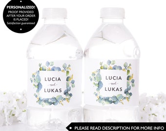 Waterproof Wedding Stickers Wedding Water Bottle Labels | Etsy