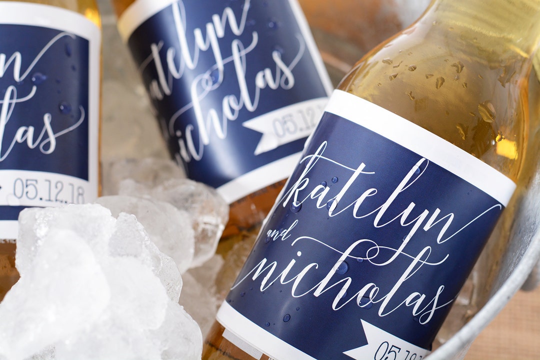 Vintage Wedding Beer Bottle Labels - Beer Labels - Custom Beer Bottle ...