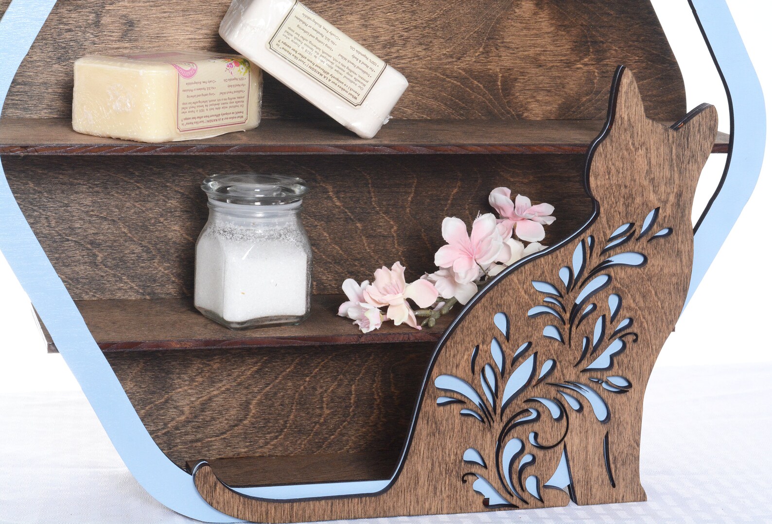 Cat Wall Shelf Cat Themed Home Decor Cute Cat Display Shelf - Etsy