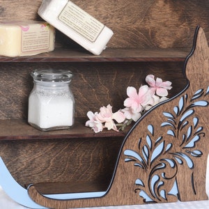 Cat Wall Shelf Cat Themed Home Decor Cute Cat Display Shelf - Etsy