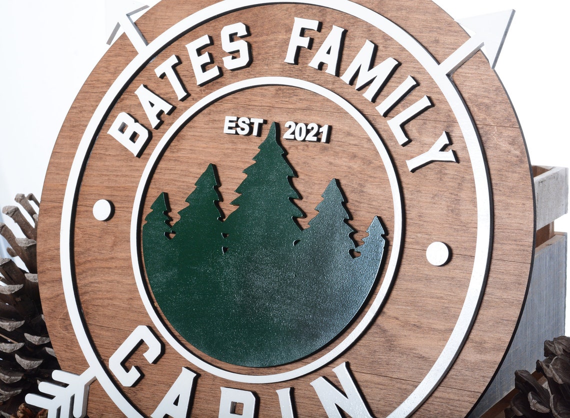 Custom Cabin House Sign Rustic Wall Sign Cabin Home Decor - Etsy