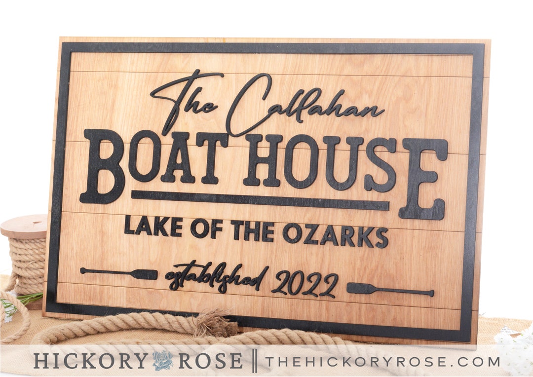 Boat House Wall Sign, Wood Boat House Sign, Boat House Decor, Lake ...
