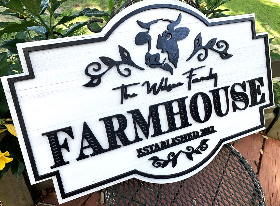 Customized Farm House Sign Family Farm House Farmhouse - Etsy