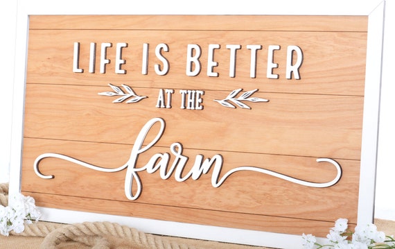 Farmhouse Wall Sign, Custom Wooden Farmhouse Sign, Rustic Farmhouse ...