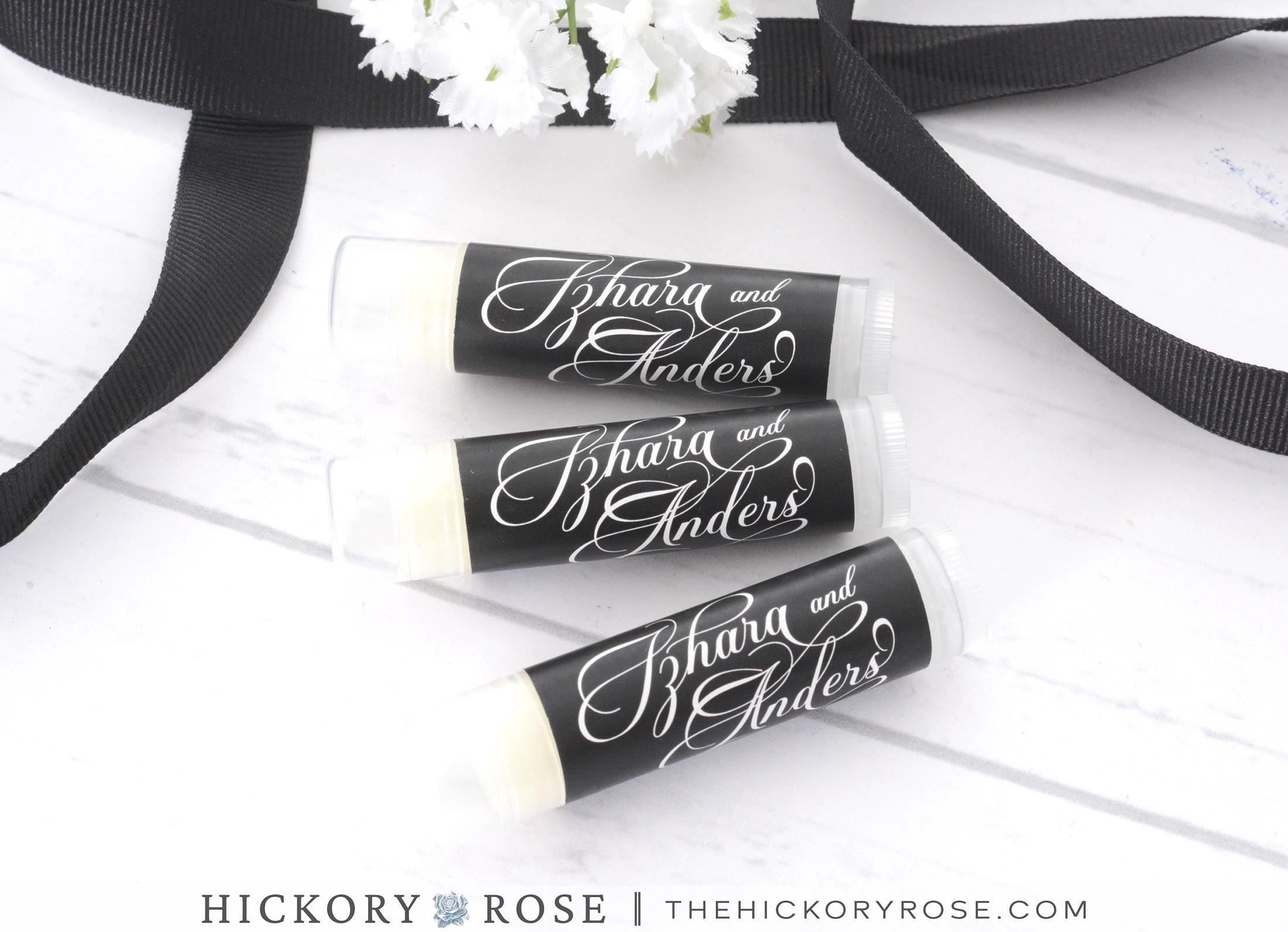Custom Chapstick Labels, Wedding Lip Balm Wrappers, Personalized Lip ...