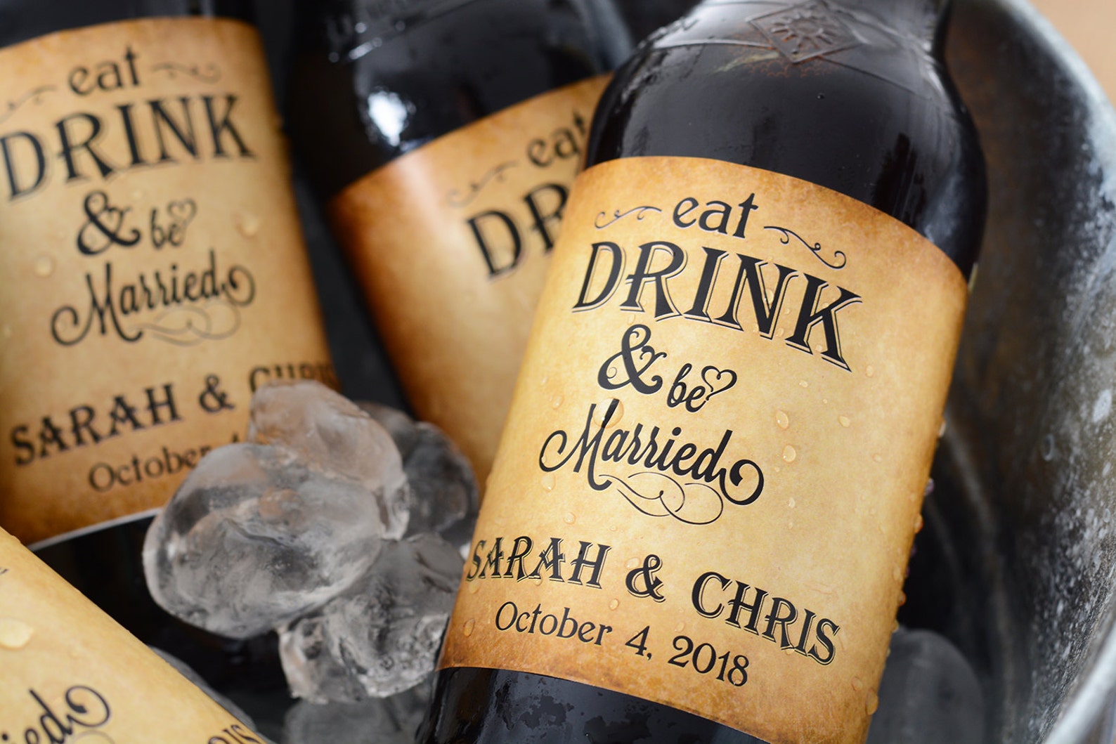 Vintage Rustic Wedding Beer Labels Custom Wedding Beer/wine | Etsy