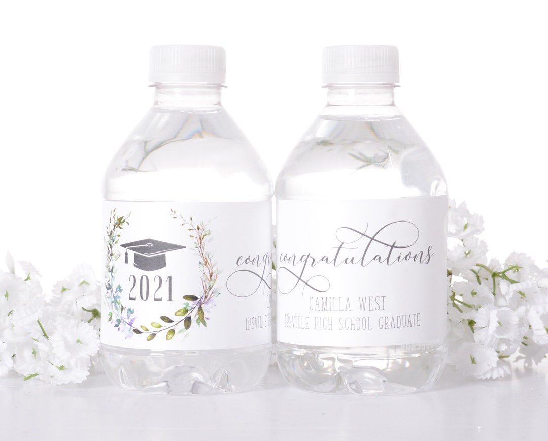 Graduation Water Bottle Labels, Graduation Party Decor, Grad Party ...